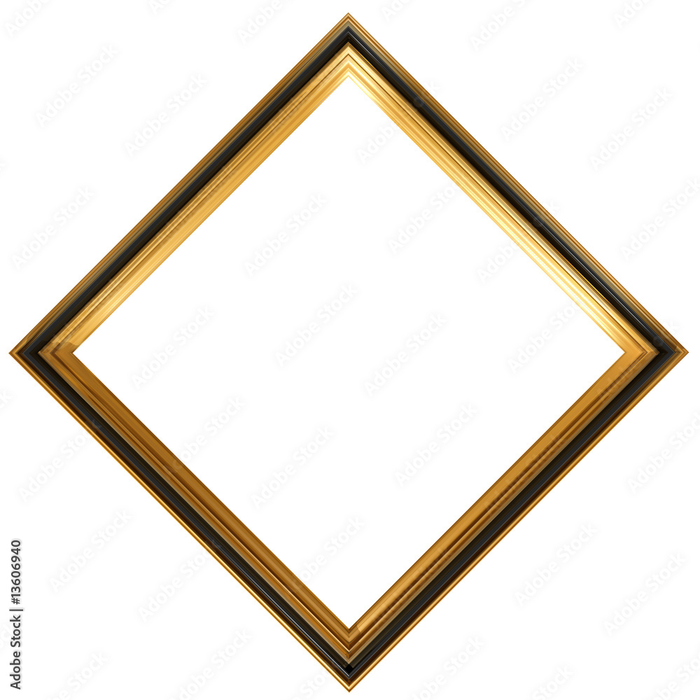 Diamond shaped antique picture frame Stock Illustration | Adobe Stock
