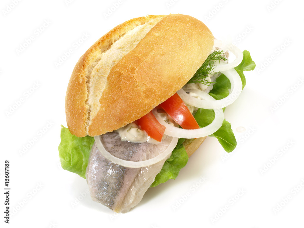 Matjesbrötchen Stock-Foto | Adobe Stock