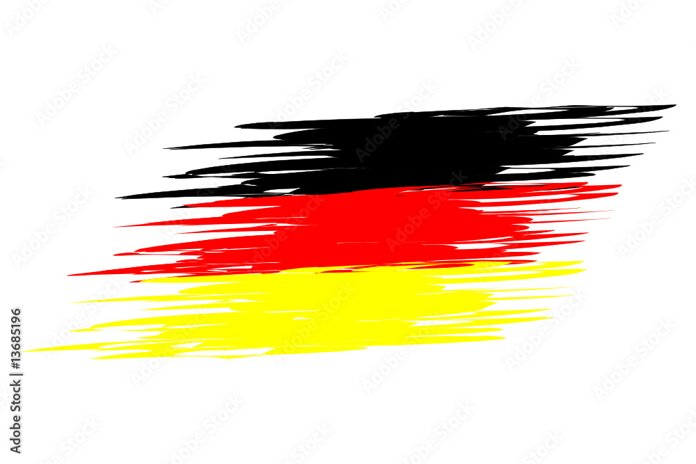 German Flag Draw Stock-Vektorgrafik | Adobe Stock
