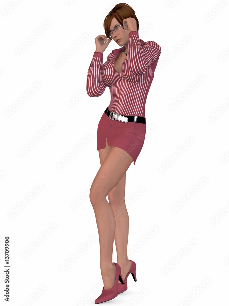 Sexy Sekretärin Stock Illustration Adobe Stock
