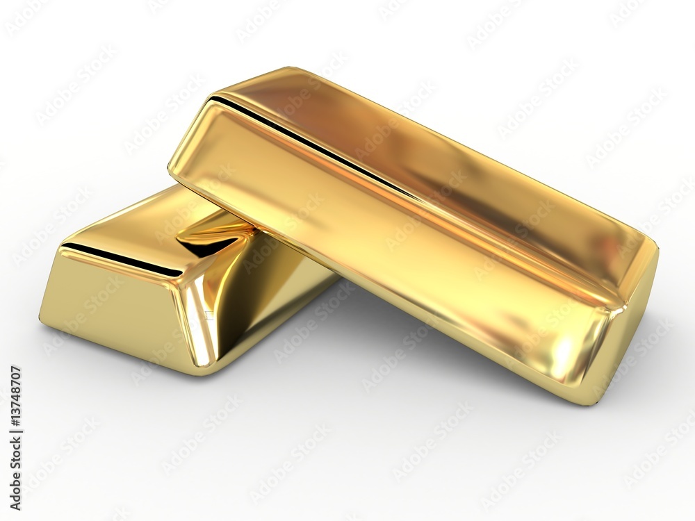 Gold ingot Stock Illustration | Adobe Stock