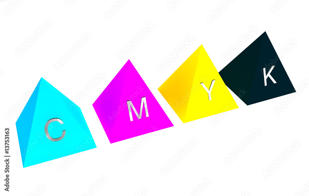CMYK Pyramide Stock Illustration | Adobe Stock