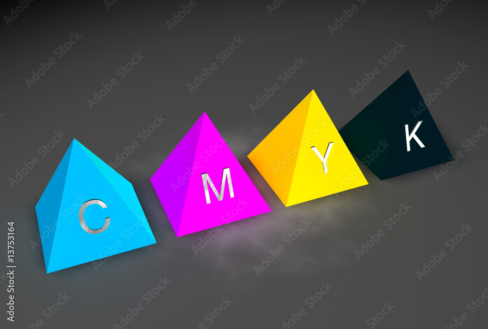 CMYK Pyramide Stock Illustration | Adobe Stock