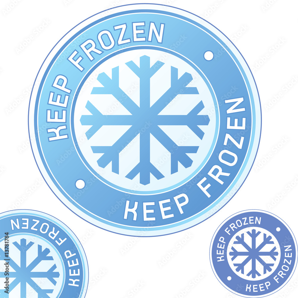Poster Keep frozen food product label badge and corner tab – Wall Art ...