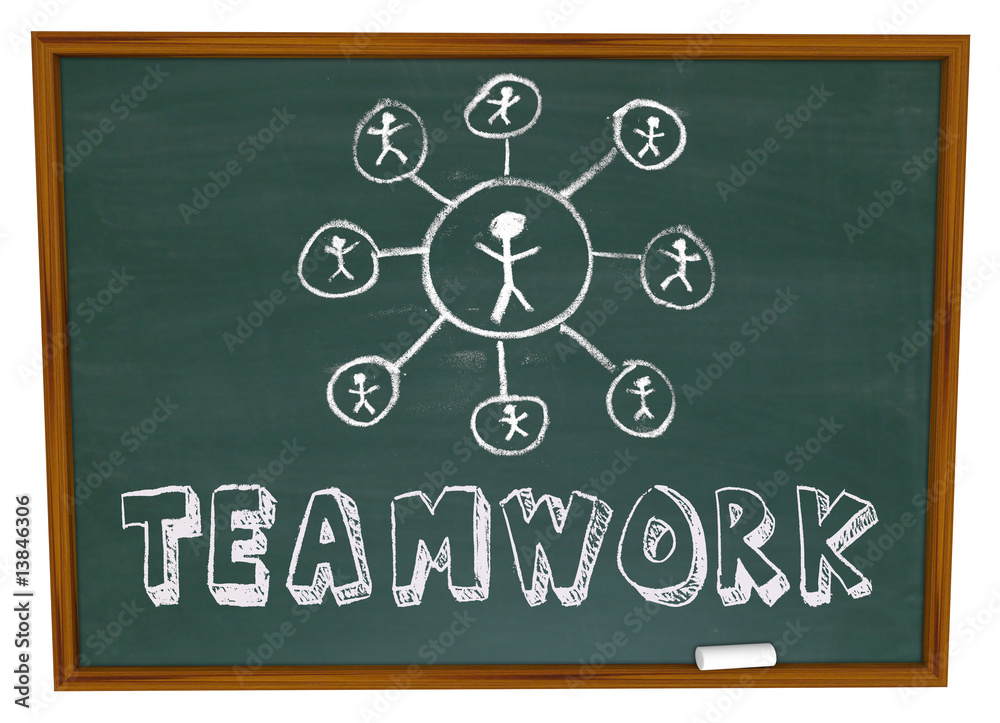 Teamwork Chart - Chalkboard Stock Illustration | Adobe Stock