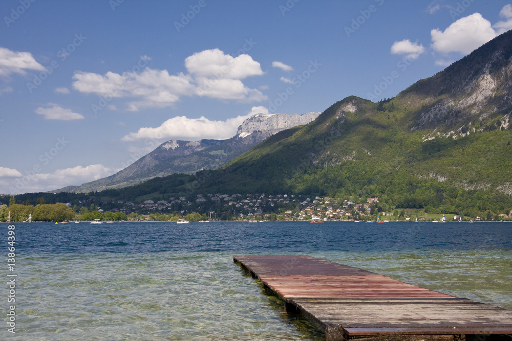 Ponton lac d'Annecy Stock Photo | Adobe Stock
