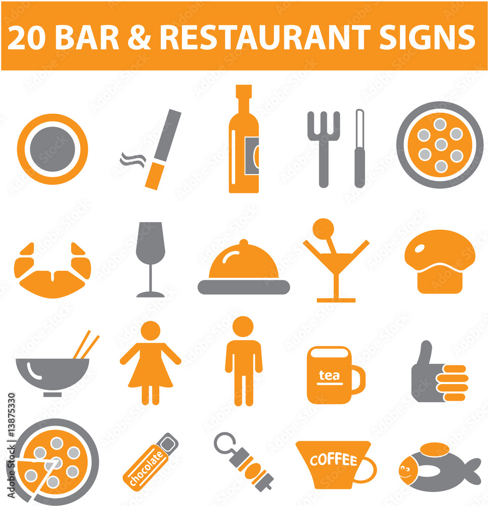 20 bar and restaurant signs Stock Vector | Adobe Stock