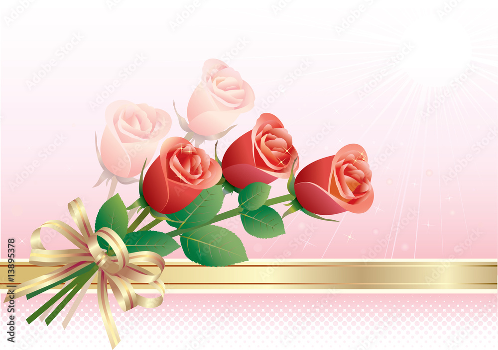 abstract design with roses Stock Vector | Adobe Stock