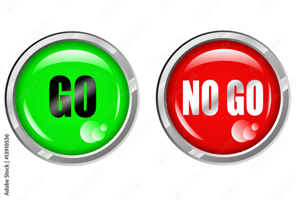 Go NoGo Vector Buttons Stock Vector | Adobe Stock