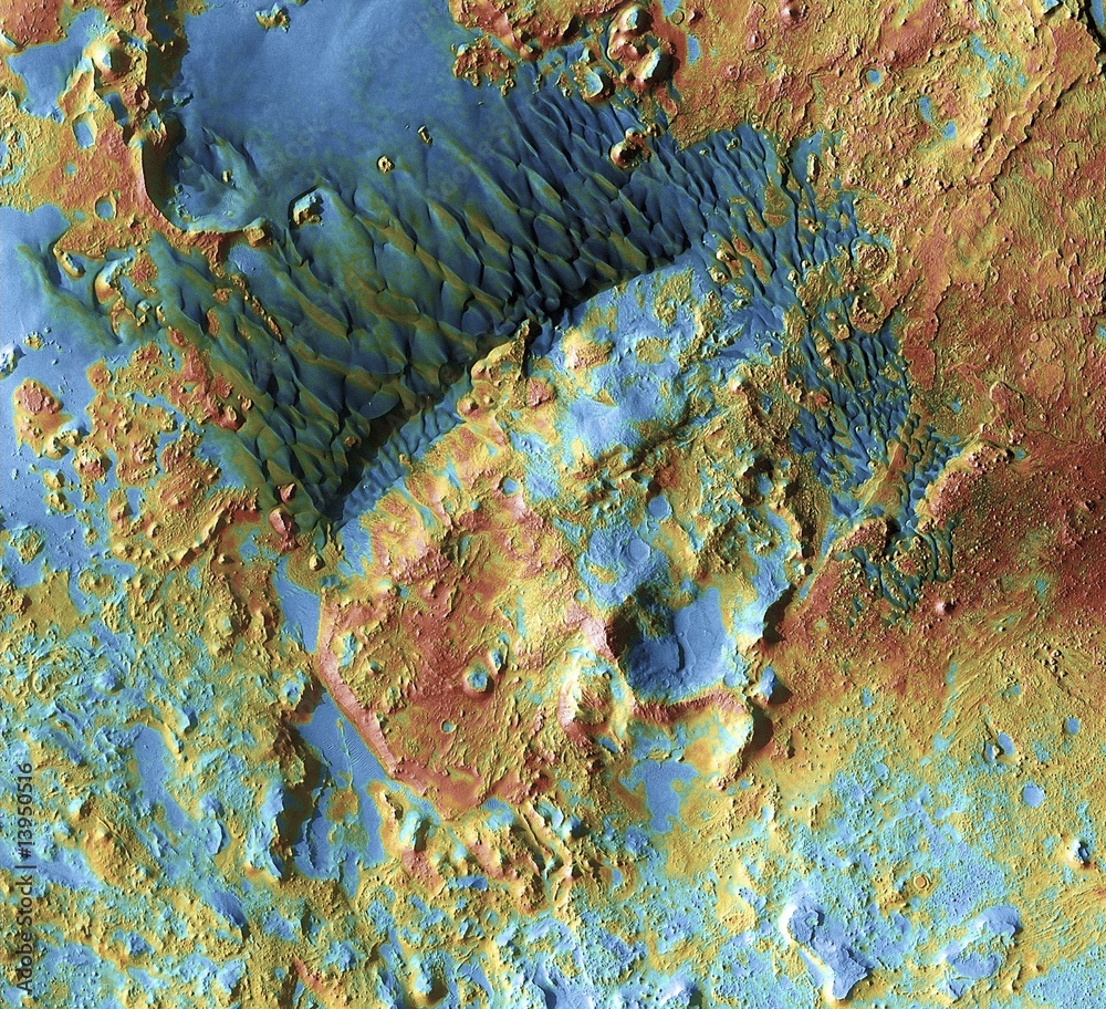 Mars topography.. Stock Photo | Adobe Stock