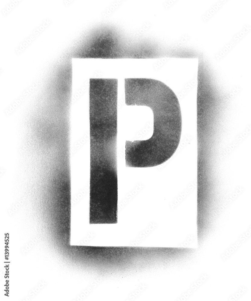Stencil letters in spray paint Stock Photo | Adobe Stock