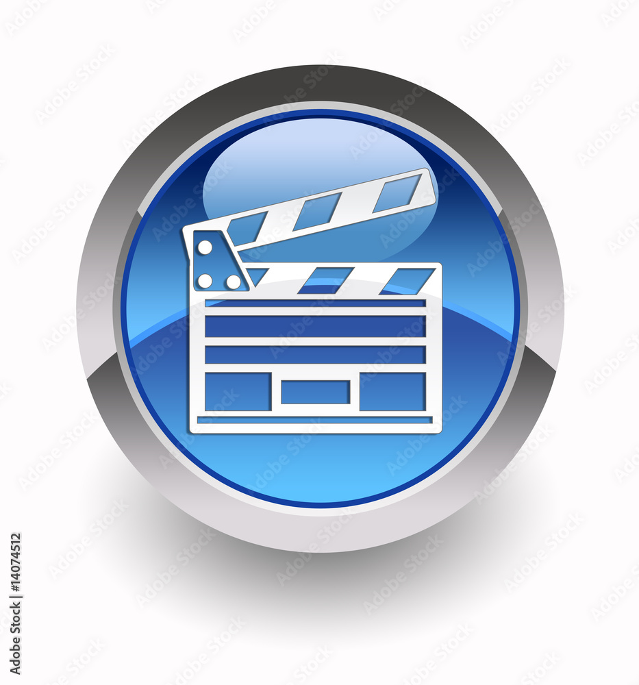 Illustrazione Stock Ciak glossy icon | Adobe Stock