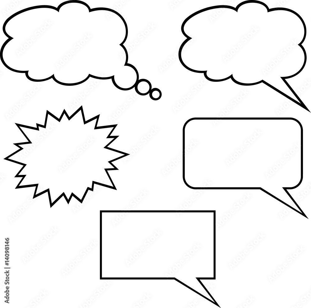 Callout Shapes (Speech Bubbles) Stock Vector | Adobe Stock
