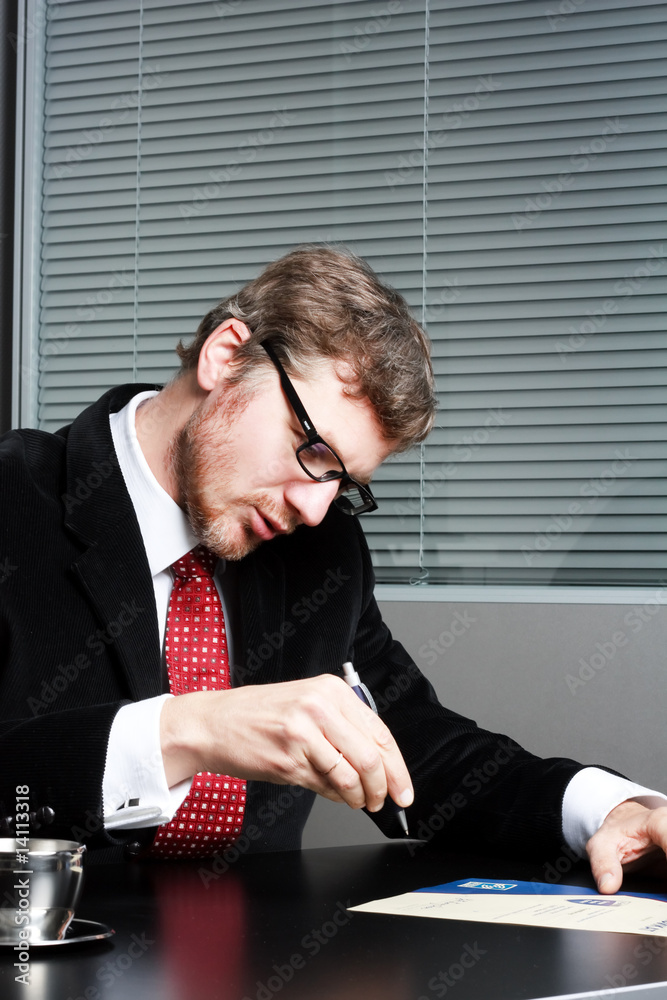 manager in office Stock Photo | Adobe Stock