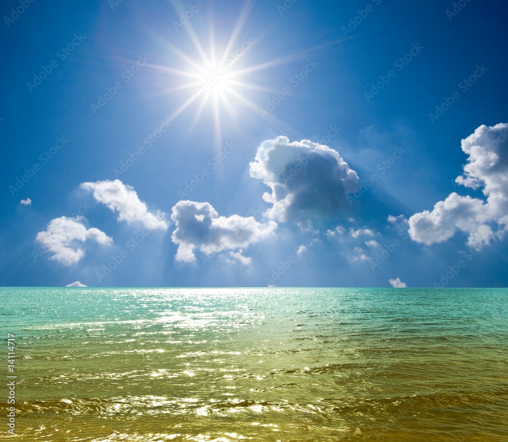 hot sunny day at the seaside Stock Photo | Adobe Stock