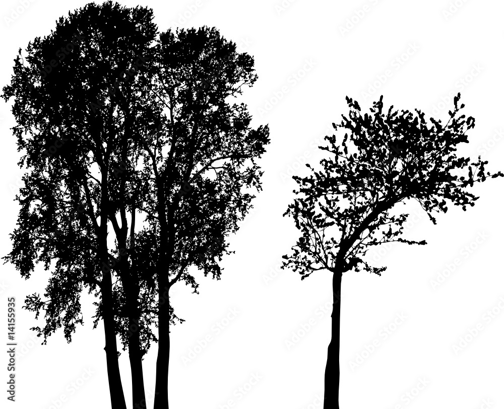 trees - vector set Stock Vector | Adobe Stock