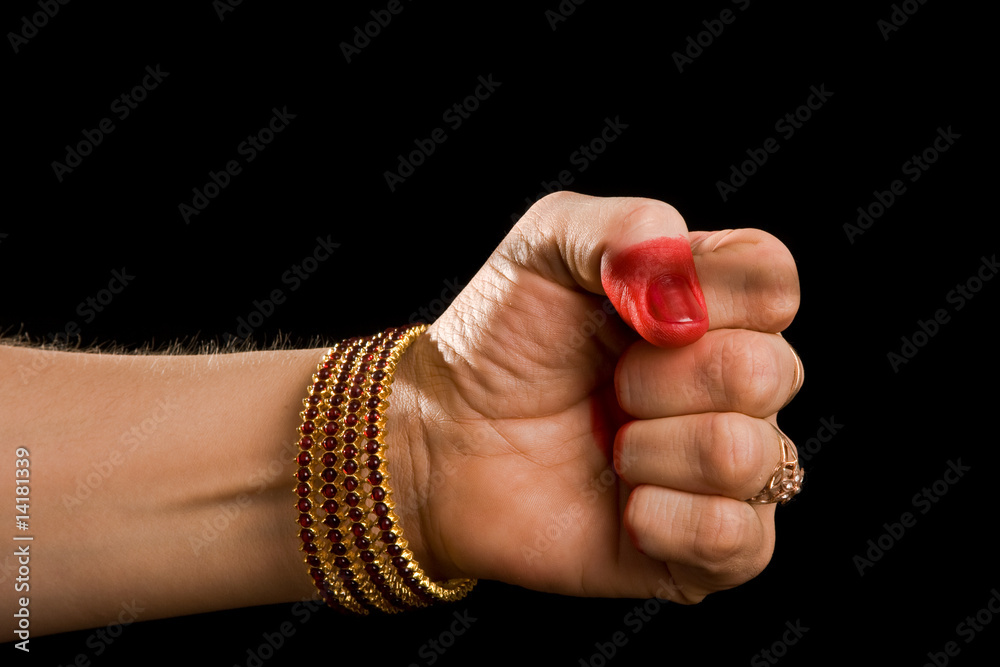 Mushti hasta of indian dance Bharata Natyam Stock Photo | Adobe Stock