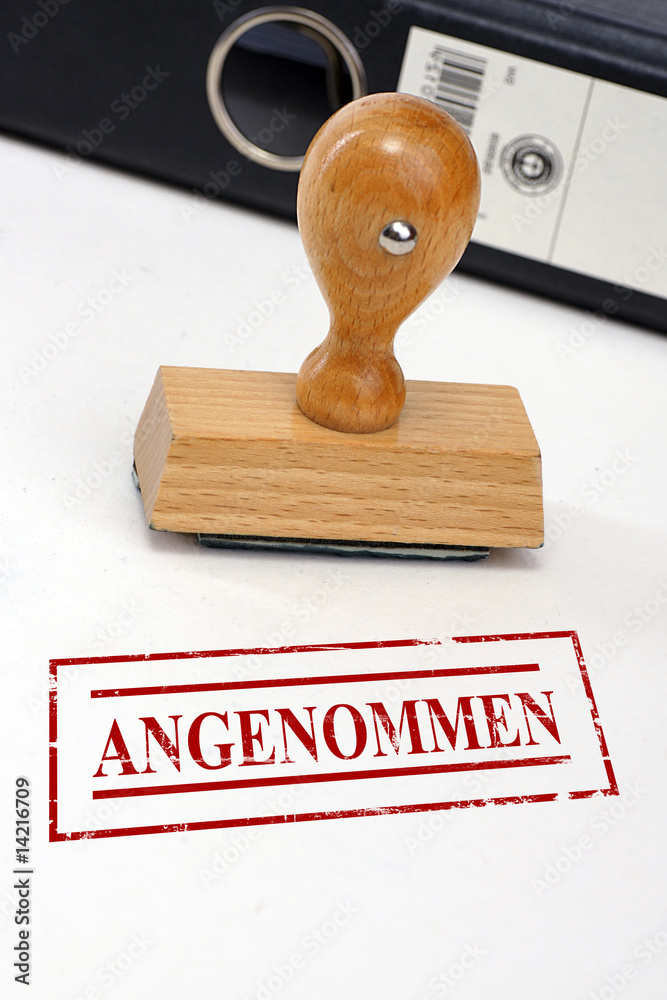 Stempel Angenommen Stock-Foto | Adobe Stock