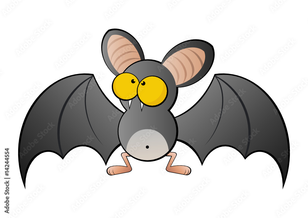 fledermaus cartoon lustig maskottchen Stock-Vektorgrafik | Adobe Stock