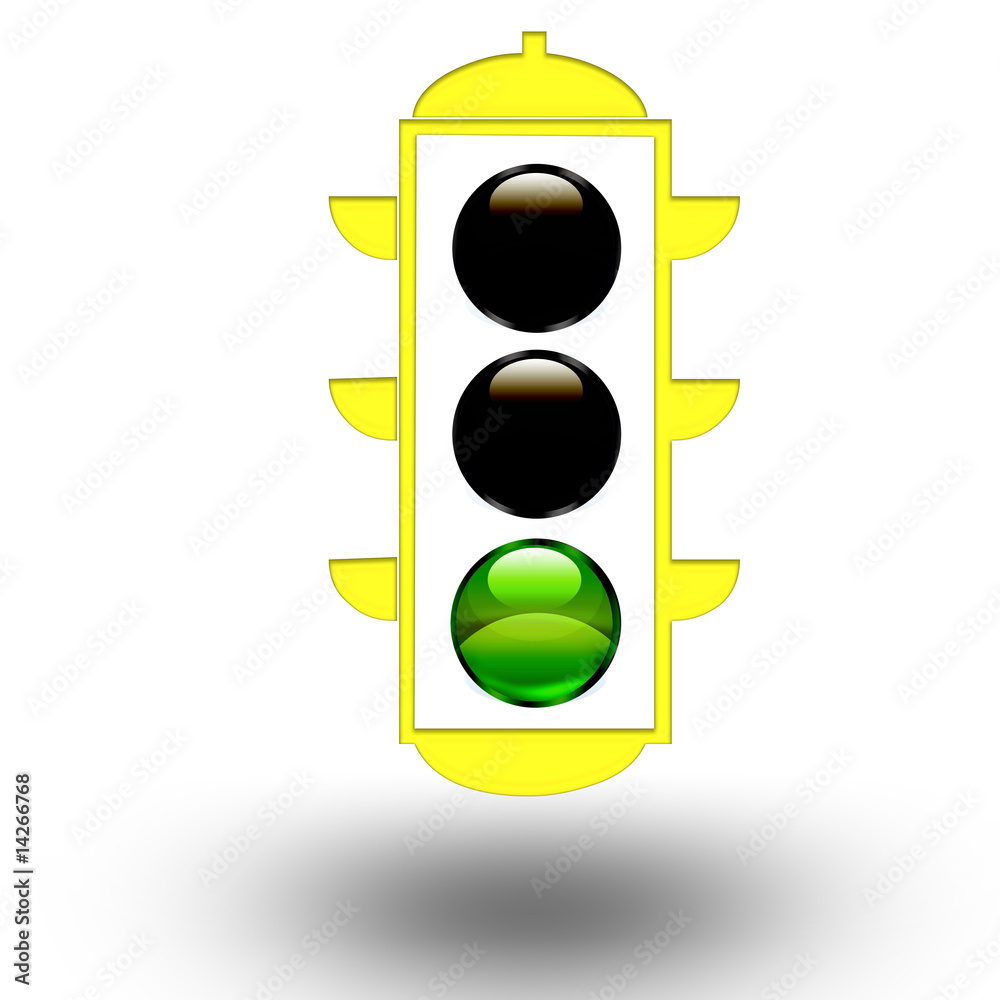 semaforo verde Stock Illustration | Adobe Stock