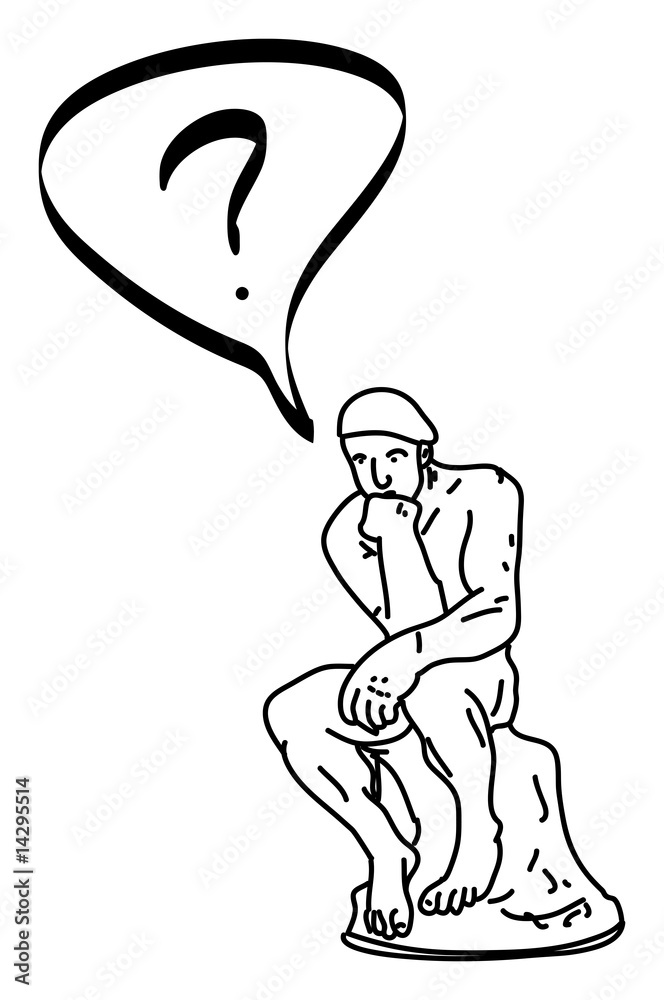 Vecteur Stock Le Penseur | Adobe Stock