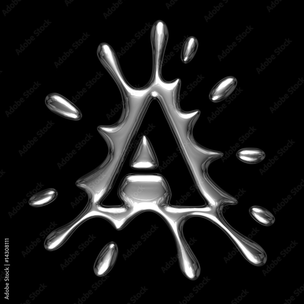 Liquid metal letter Z - alphabet symbol Stock Illustration | Adobe Stock