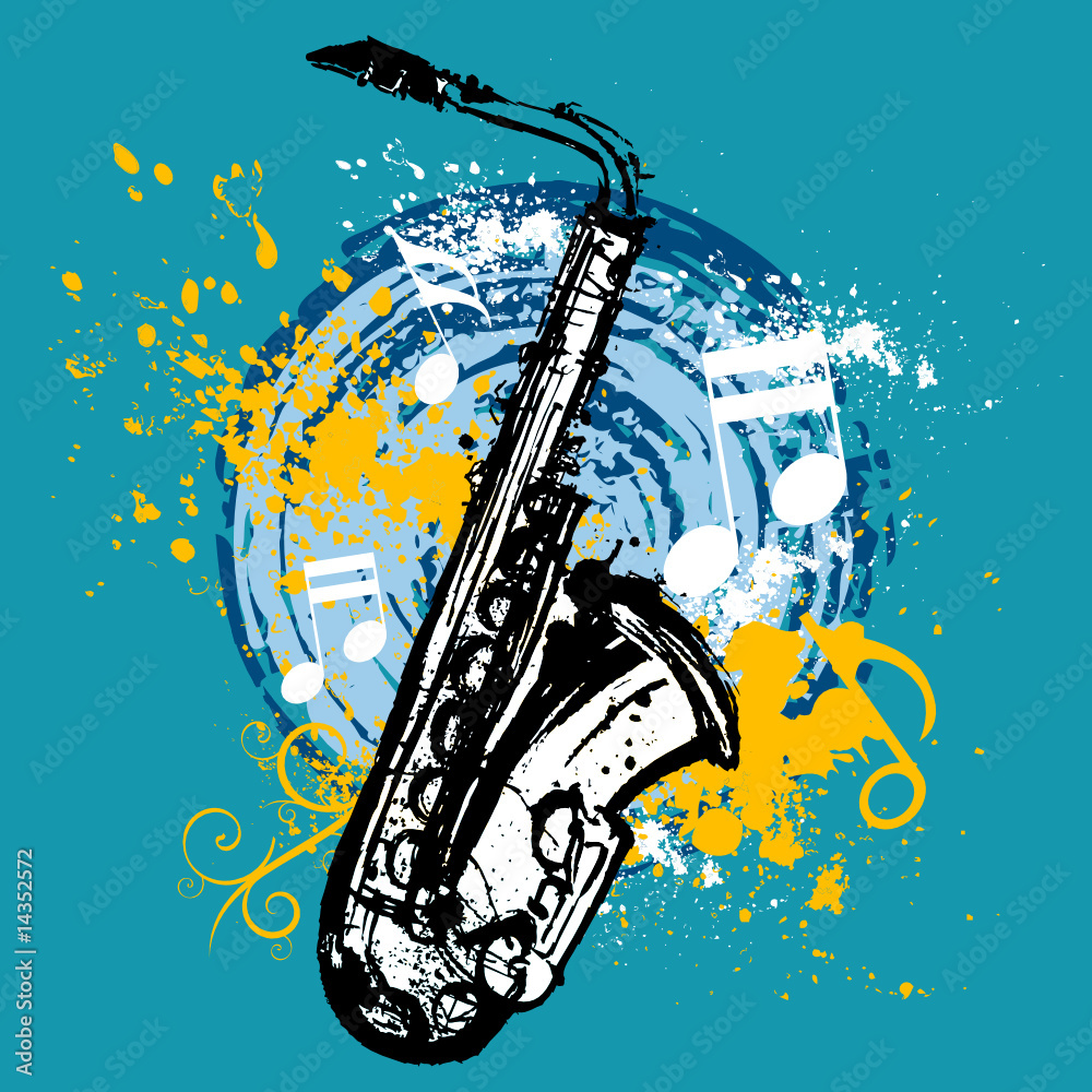 saxophone design Stock Vector | Adobe Stock