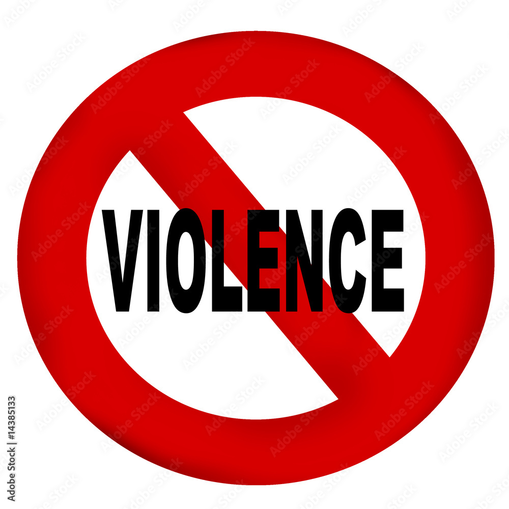 violence panneau signalisation danger Stock Illustration | Adobe Stock