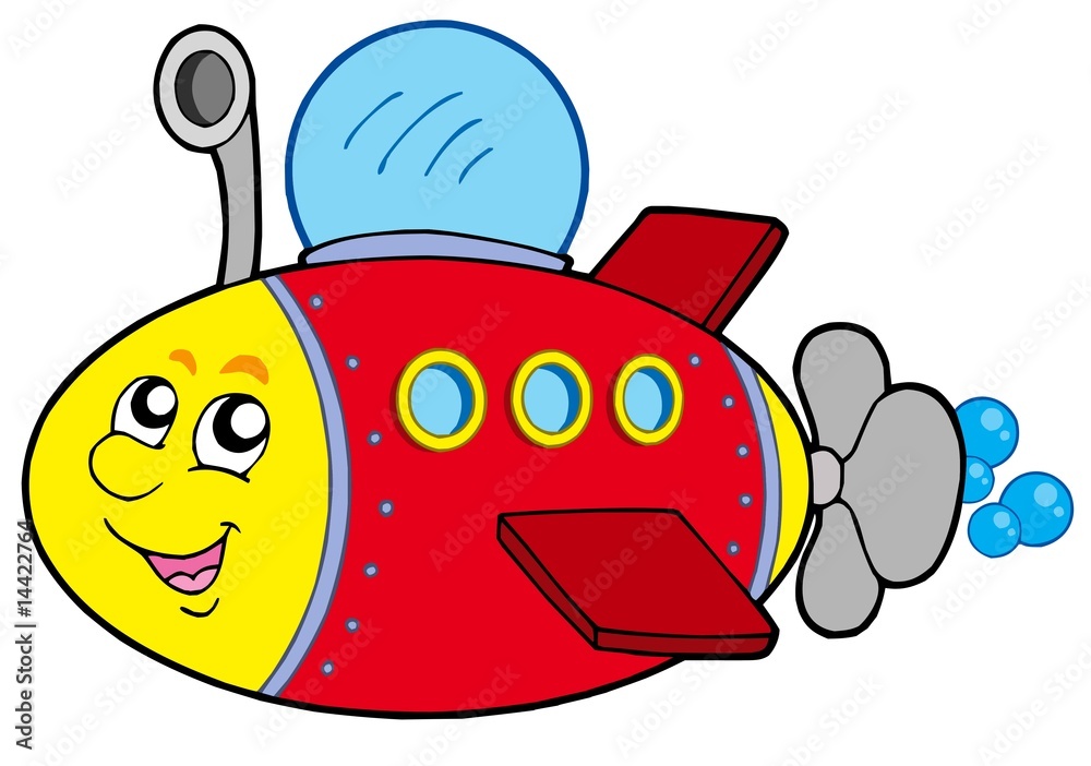 Cartoon submarine Stock Vector | Adobe Stock