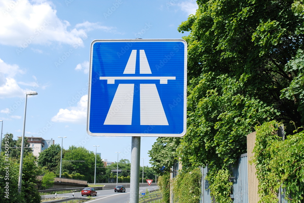Verkehrszeichen Autobahn Stock Photo | Adobe Stock