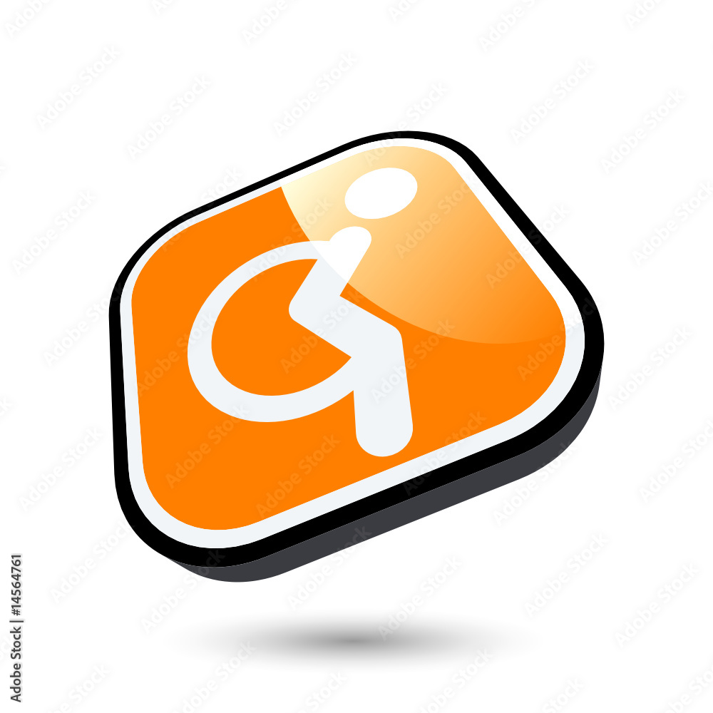 behindert rollstuhl zeichen symbol Stock-Vektorgrafik | Adobe Stock