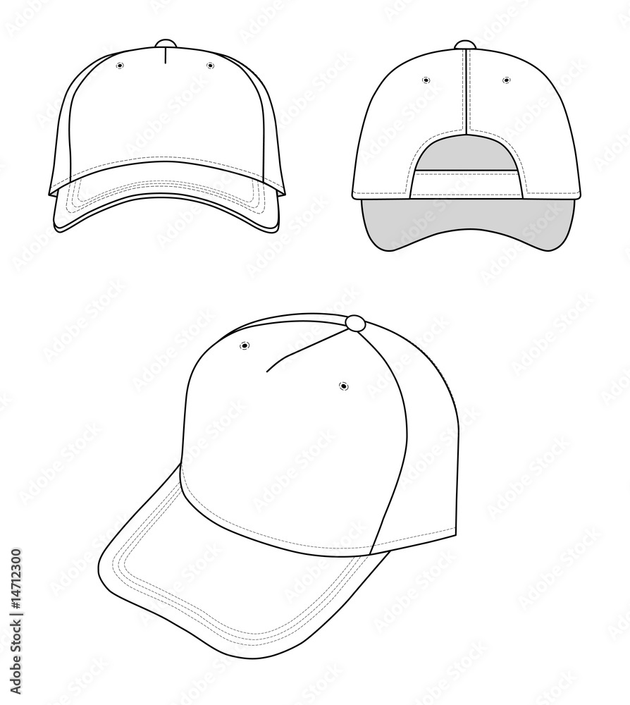 Outline cap vector illustration Stock Vector | Adobe Stock