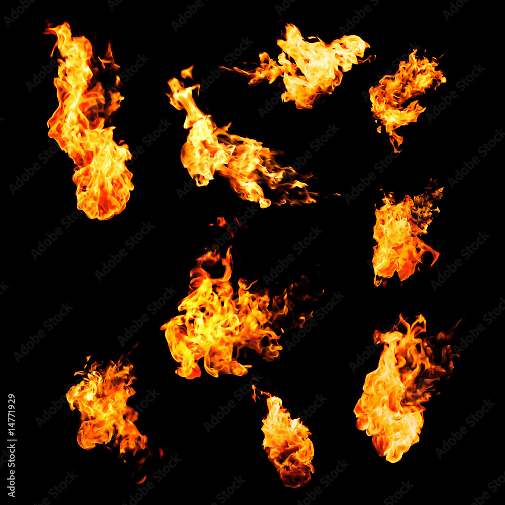flame samples, real photos Stock Photo | Adobe Stock