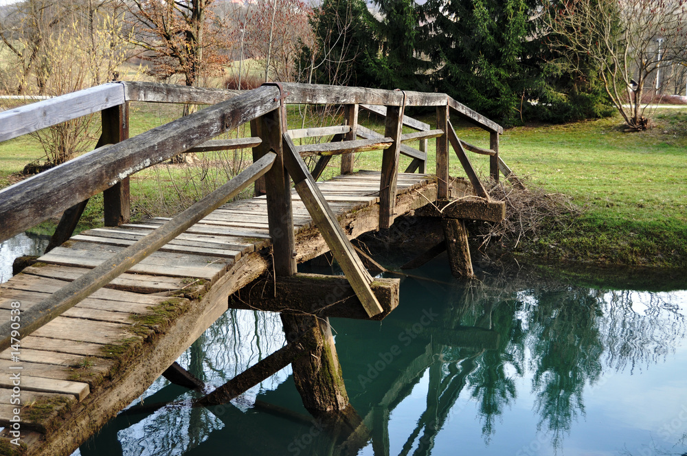 Wooden Bridge Stock Photo | Adobe Stock