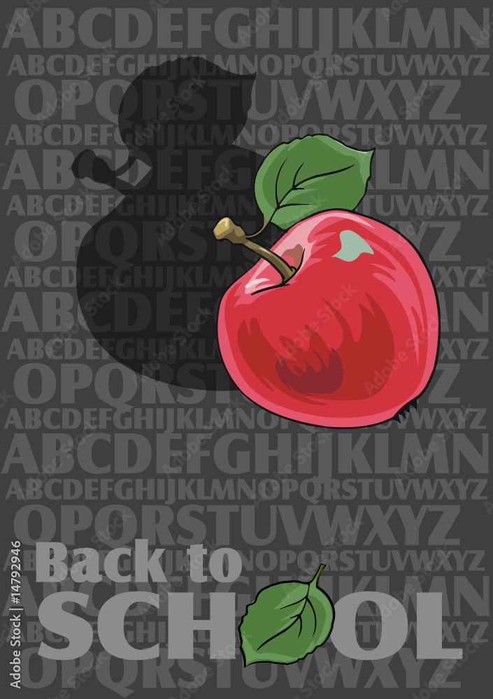 Vector Back to School background with alphabet Stock Vector | Adobe Stock