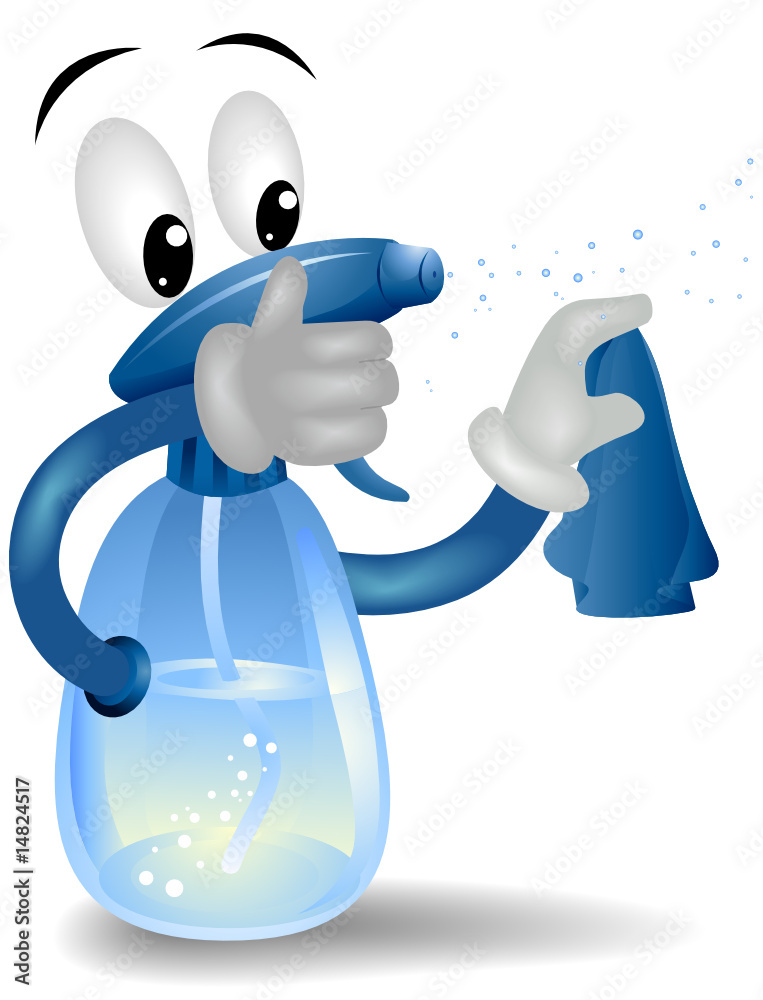 Cleaning Spray Bottle Stock Vector | Adobe Stock