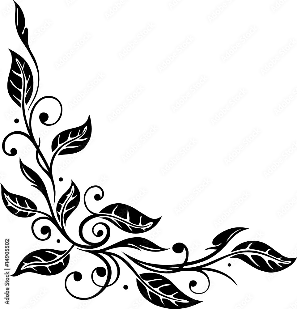 border, filigrane Ranke mit Blättern, Herbst Stock Vector | Adobe Stock