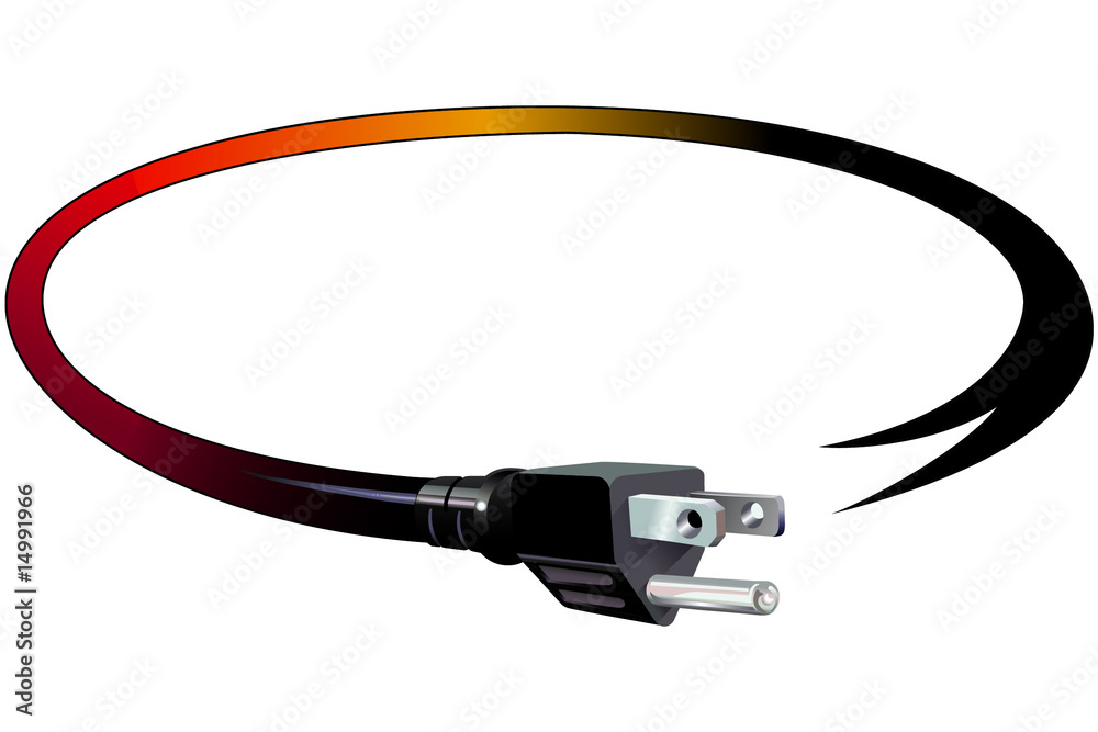 electrical cord plug Stock Vector | Adobe Stock