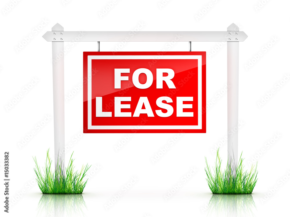 Real Estate Sign - For Lease Stock Illustration | Adobe Stock