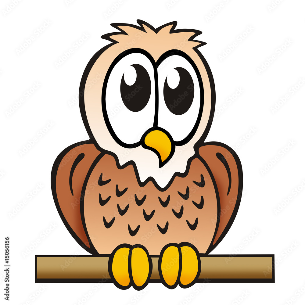 Kluge Eule Stock-Illustration | Adobe Stock