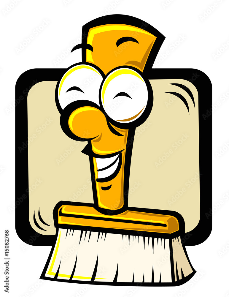 cartoon broom Stock Vector | Adobe Stock