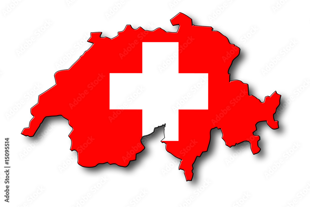 Landkarte Schweiz Stock Illustration | Adobe Stock