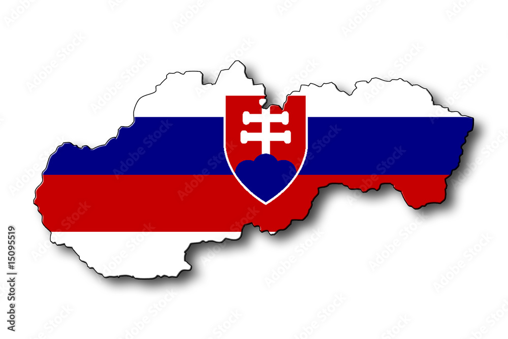 Landkarte Slowakei Stock-Illustration | Adobe Stock