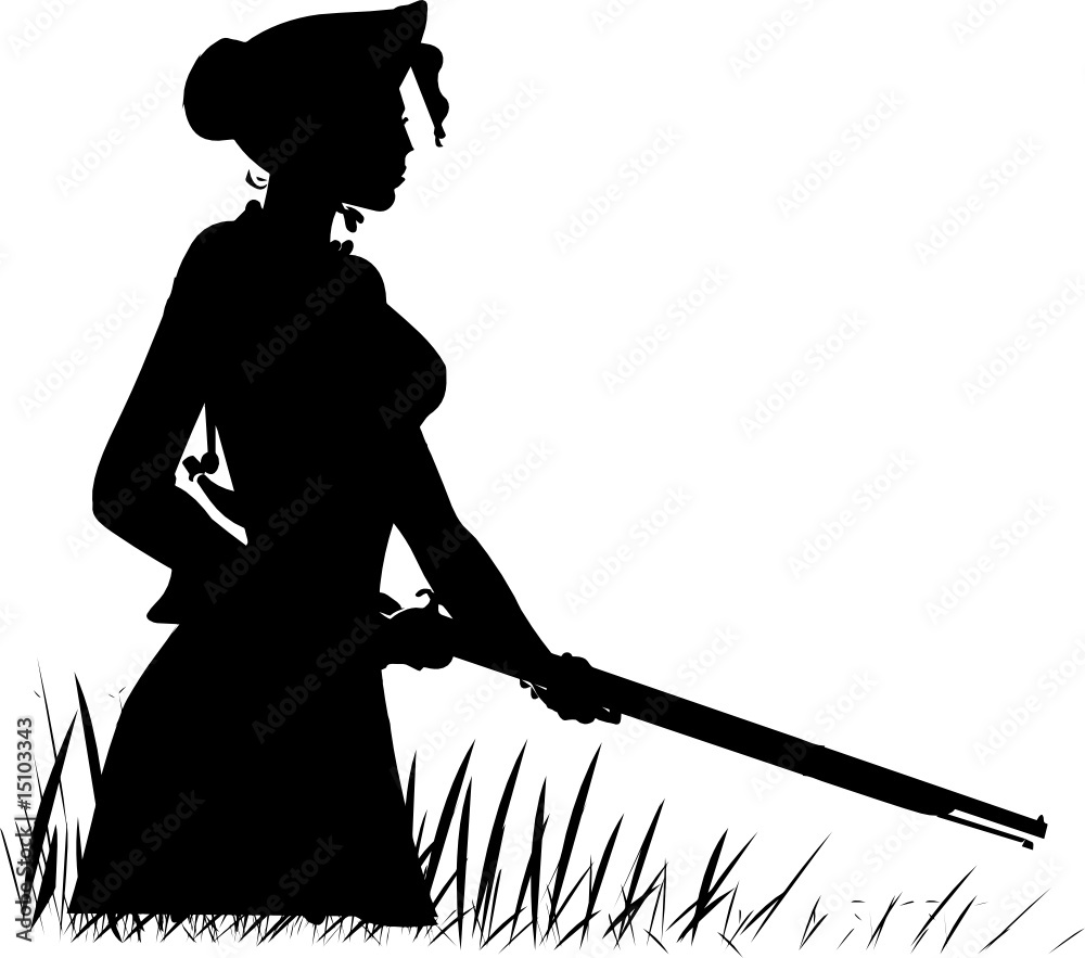 woman hunting vector silhouettes Stock Vector | Adobe Stock