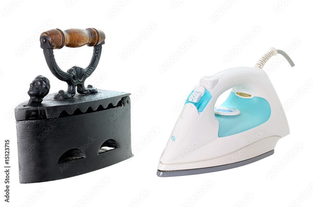 Evolution du fer à repasser. Stock Photo | Adobe Stock