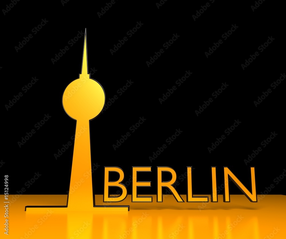 berlin text with TV-Tower template Stock Illustration | Adobe Stock