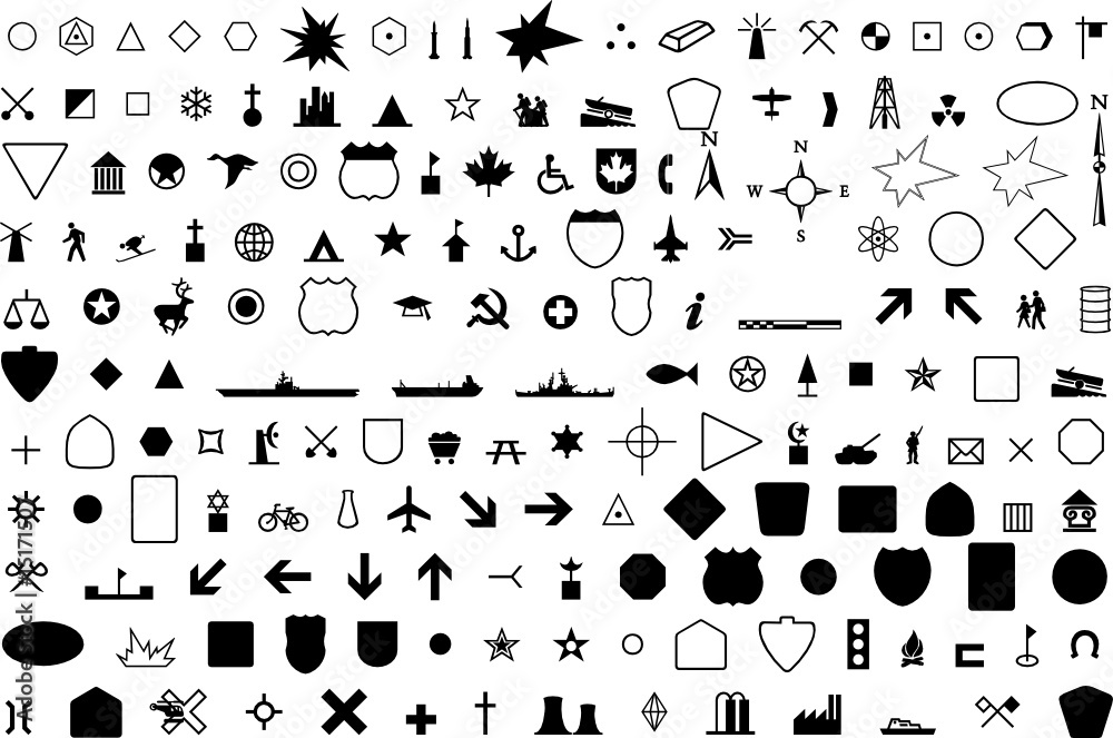 geographic symbol Stock Vector | Adobe Stock