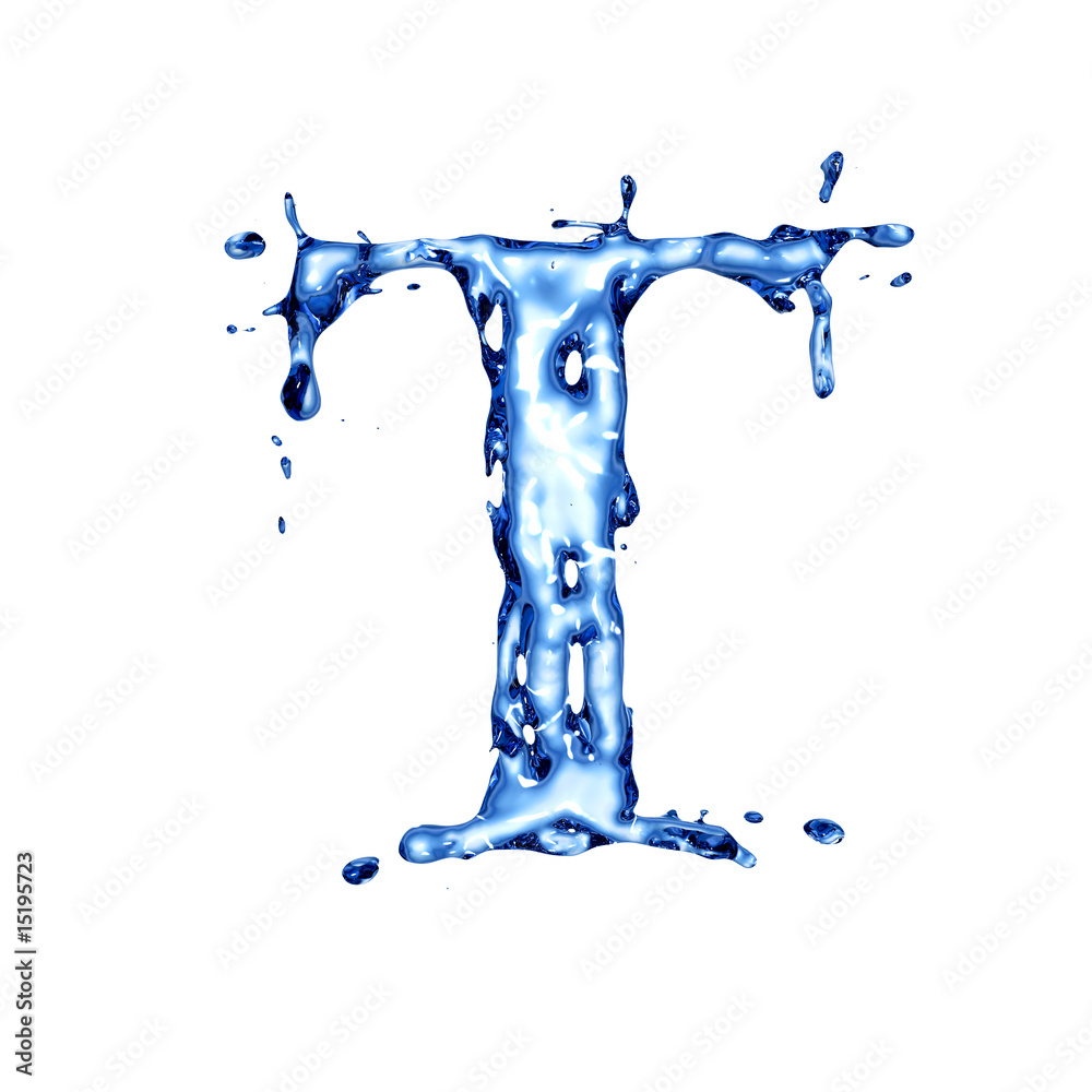 T Letter In Water