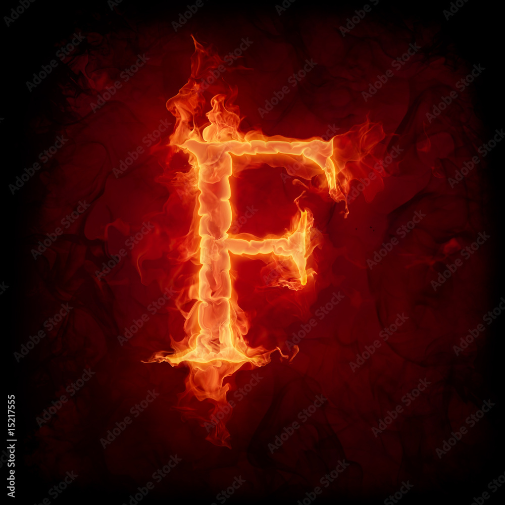 Fire letter F Stock Illustration | Adobe Stock