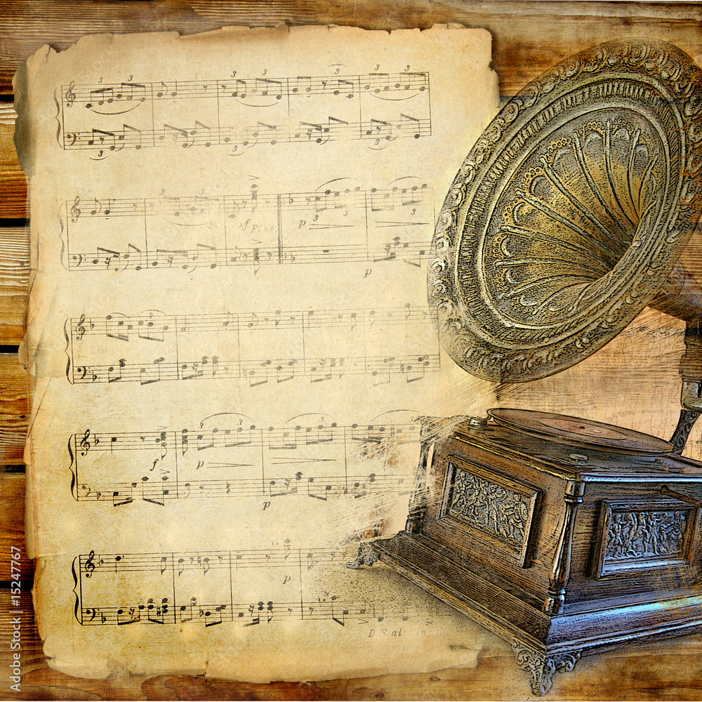 vintage musical background Stock Illustration | Adobe Stock